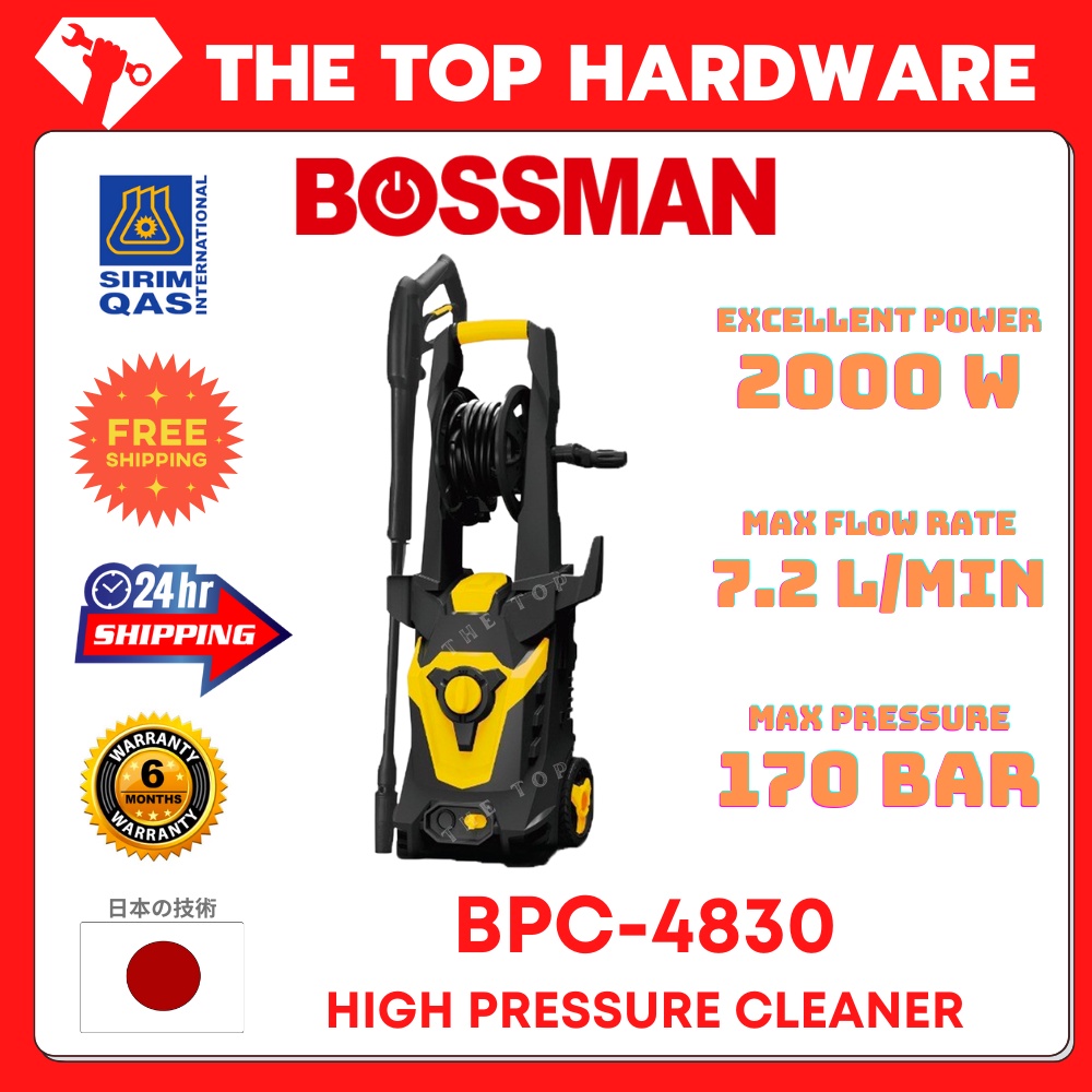 BOSSMAN BPC4830 170 BAR HIGH PRESSURE CLEANER WATER JET POWER SPRAYER ...