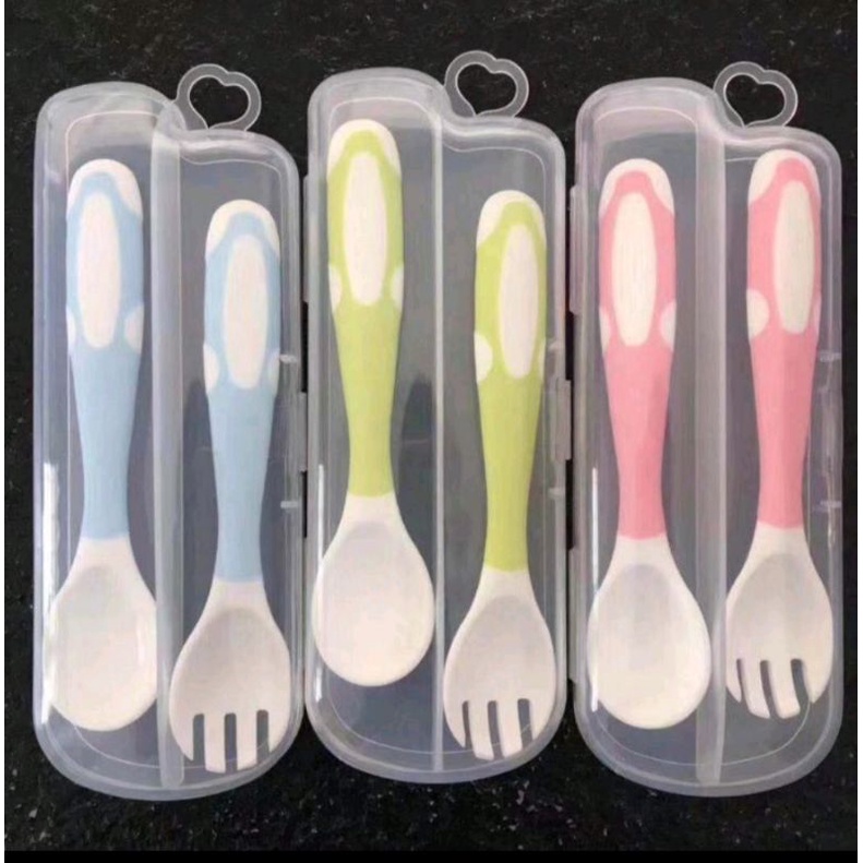 🇸🇬Ready Stock🇸🇬 Bendable Baby Spoon & Fork 2pcs/set Baby Food ...