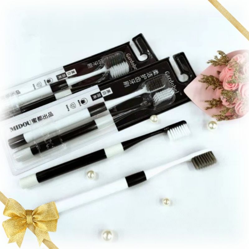 Midou Black White Soft Cleansing Toothbrush 0.01mm MIDOU Toothbrush ...