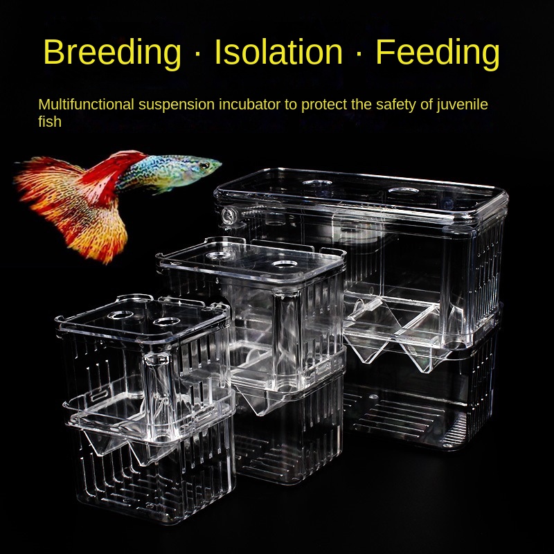Fish tank acrylic guppy breeding box isolation box extra-large spawning ...