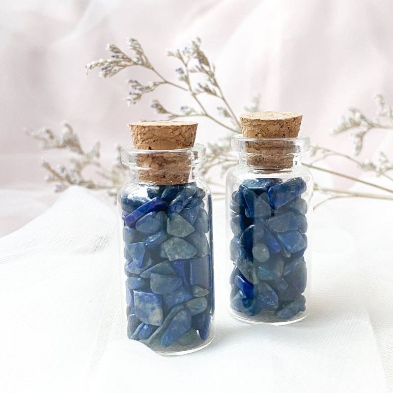 Lapis Lazuli Chip in Glass Bottle | Shopee Singapore