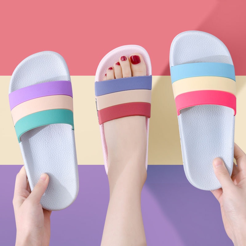 Net Red Slippers Women's Summer Household Indoor Antiskid Thick Soled ...