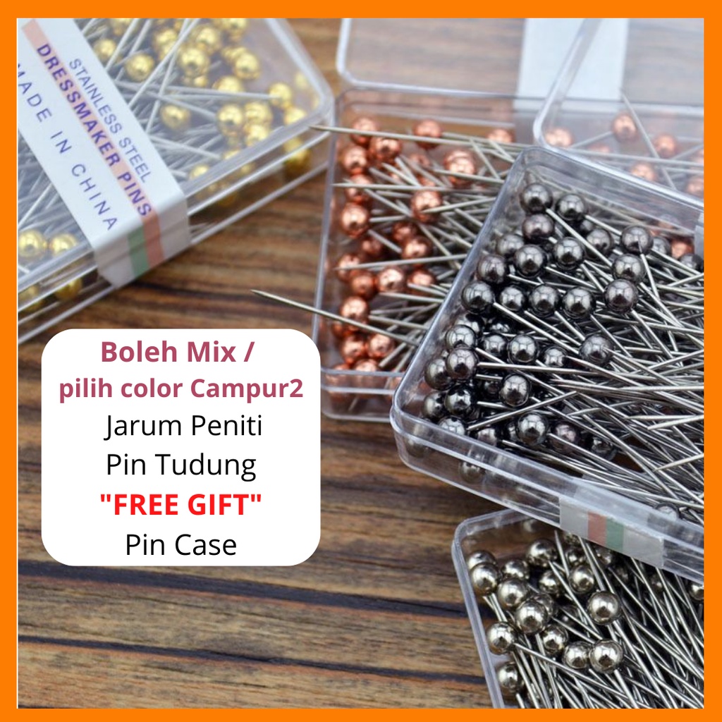 10pcs 20pcs 50pcs 100pcs High Quality Stainless Steel Pin Tudung ...