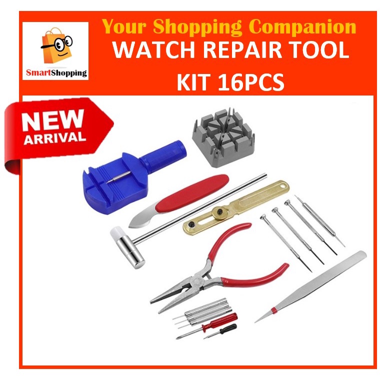 [NEW ARRIVAL] 16pcs. Watch Repair Tools Watch Hand ToolKit Battery ...