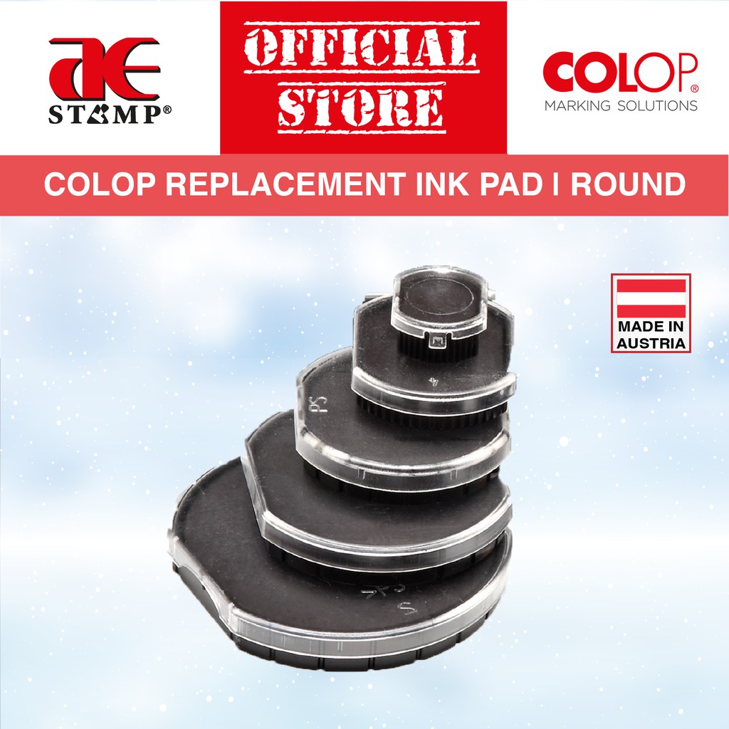 COLOP Replacement Ink Pad | Round Shape Stamp Pad Model R12 R17 R24 R30 R40 R45 R50 | Spare Ink ...