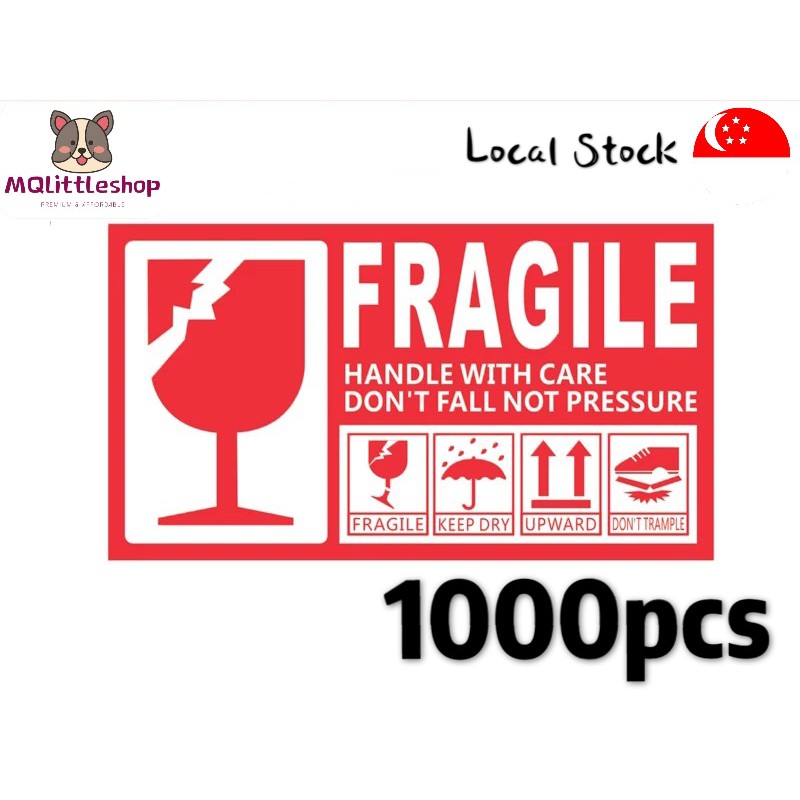 [LocalStock]Fragile Sticker Fragile Label 1000 Stickers Packing ...