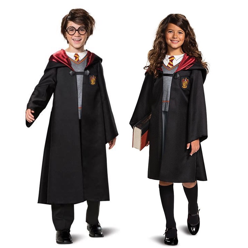 Kids Harry Potter Halloween Costume Magic Robe Cosplay Gryffindor ...