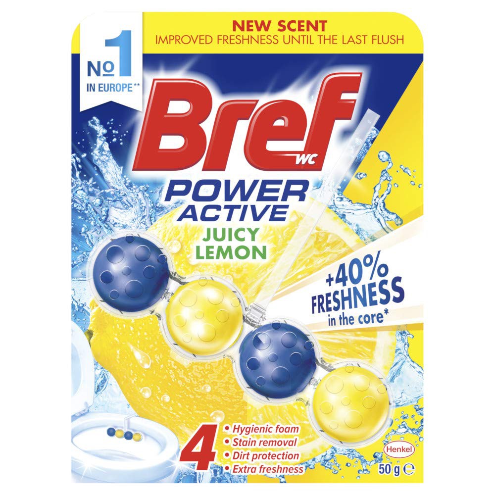 Bref Power Active Toilet Rim Block 50G (Juicy Lemon) | Shopee Singapore