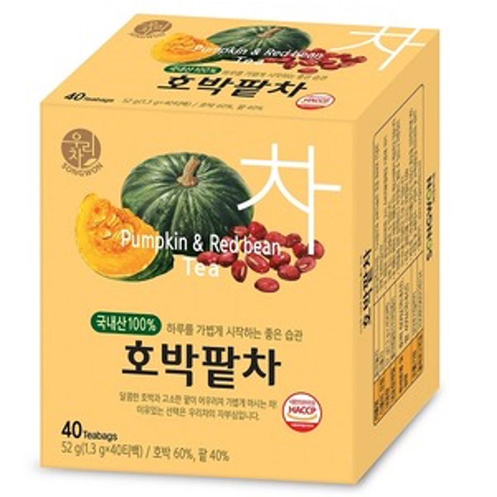 SONGWON Pumpkin Red Bean Tea 40T Reduce Puffiness Boost Metabolism ...