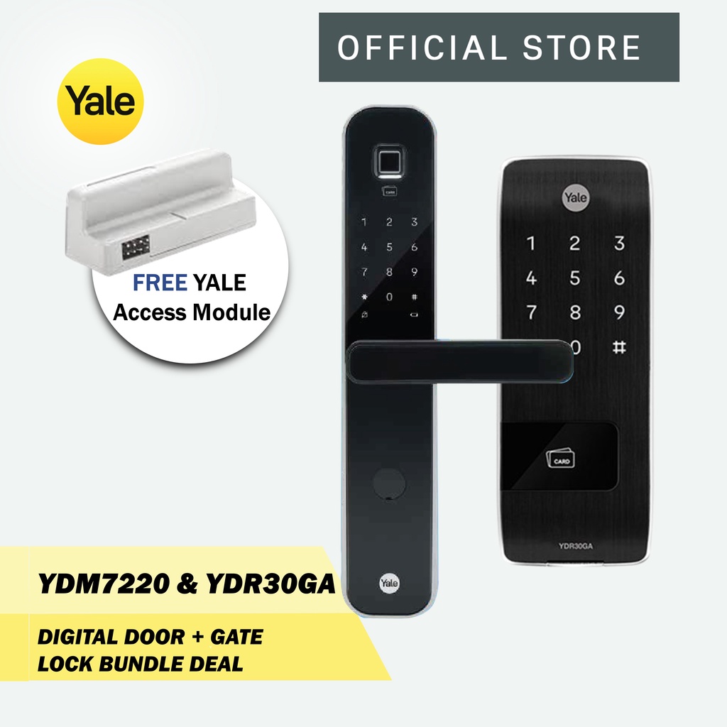 Yale YDR30GA Gate + YDM7220 With BioSecure™ Digital Door Lock Bundle ...