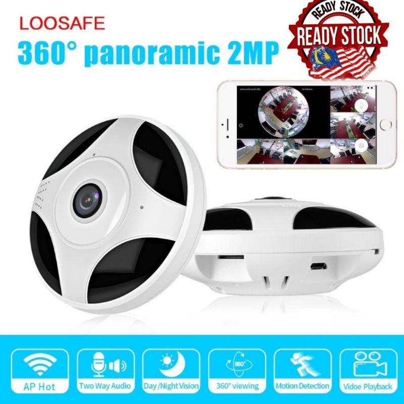 360 Degree Panoramic IP Camera HD 1080P 2.0MP Wireless CCTV Camera WIFI ...