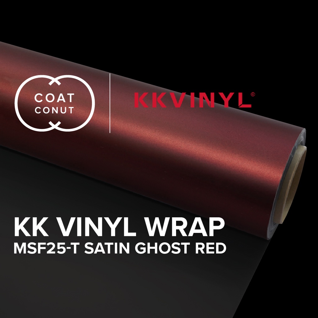 [Premium Car Wrap] Satin Ghost Dark Red- MSF25T | KK Vinyl Wrap ...
