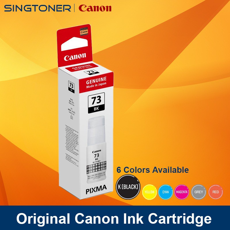 [Original] Canon 73 Black Cyan Magenta Yellow Refill Ink Bottles for ...