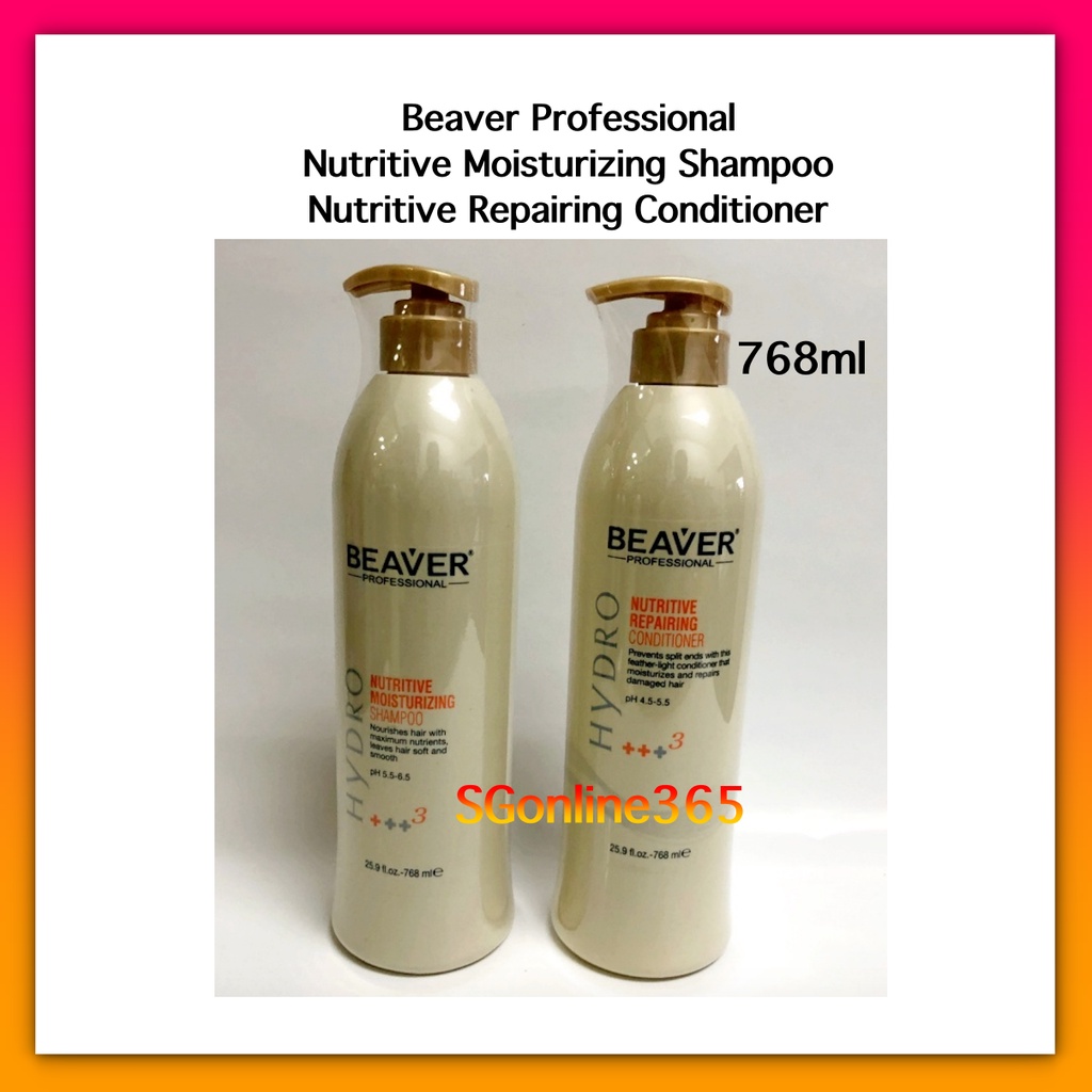 Beaver Professional Hydro Shampoo/Conditioner 768ml | Shopee Singapore