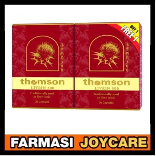 Thomson Livrin Liver Tonic 300 300mg 30's / 2 x 30's Milk Thistle ...