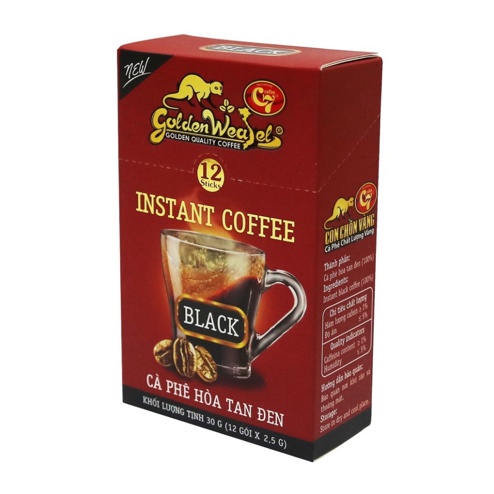 Milk-free Instant Coffee - C7 Yellow Weasel Box 30gr (12 Packs ...