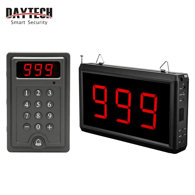 Daytech Queue System Wireless Calling System Take A Number Display System Restaurant Pager ...