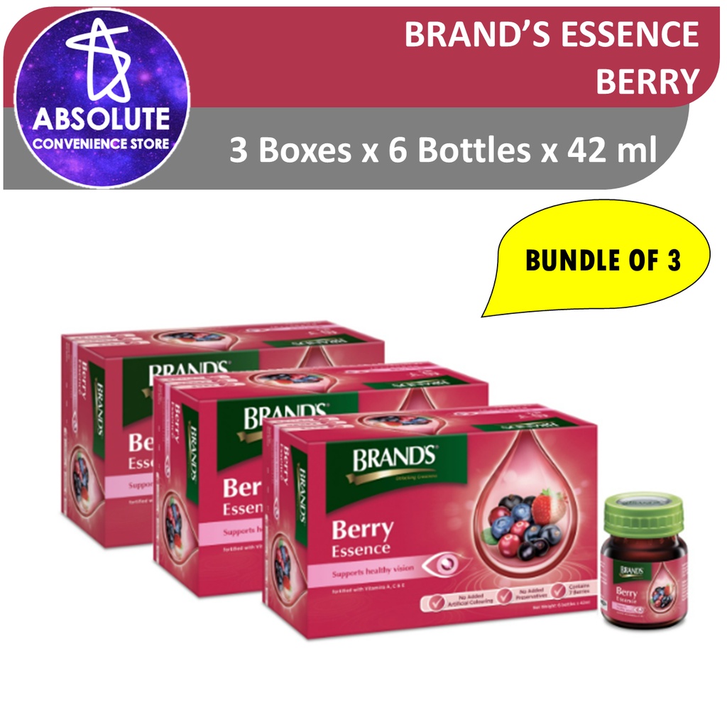 [Bundle of 3] BRAND'S Berry Essence (6 Bottles x 42ml per box) | Shopee ...