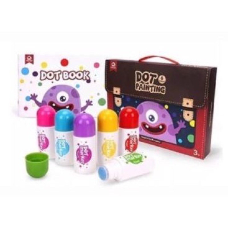 MOBEE 6 Colours Dot Marker Set for Kids Painting Early Learning Art ...