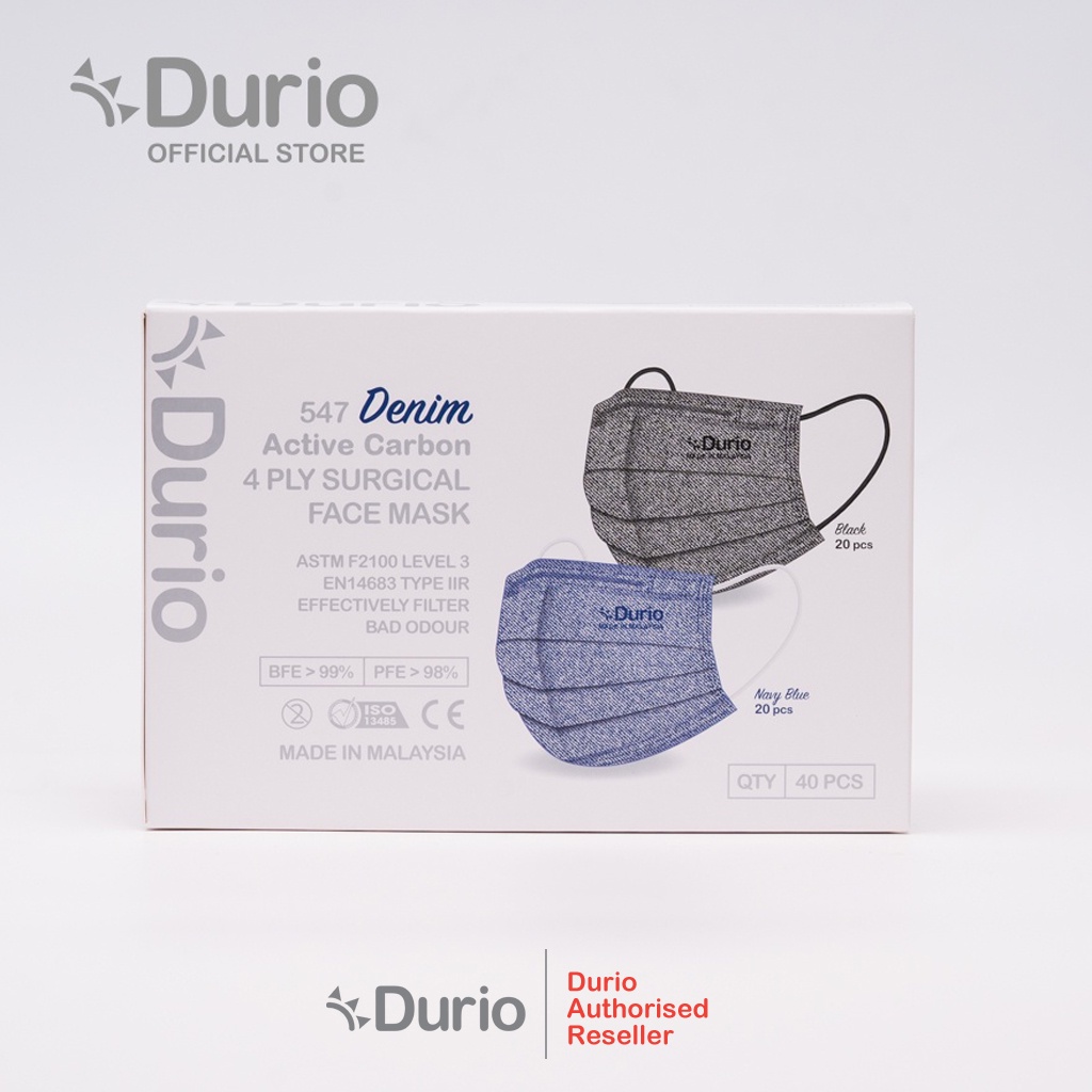 Durio Authorised Reseller Durio 547 Denim Active Carbon 4 Ply Surgical ...