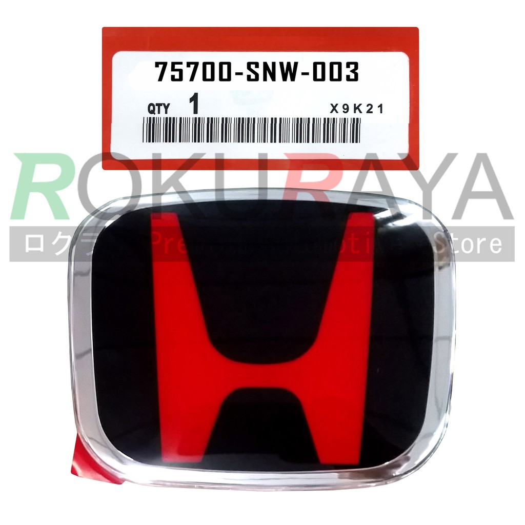 (104mm x 93mm) Honda City Civic Accord Jazz CRV HRV BRV Type R Logo ...