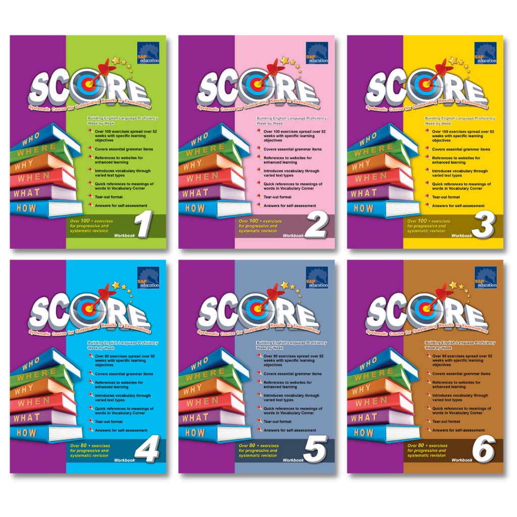 SCORE for Primary Levels Workbook 1 - 6 | Revision | Primary English ...