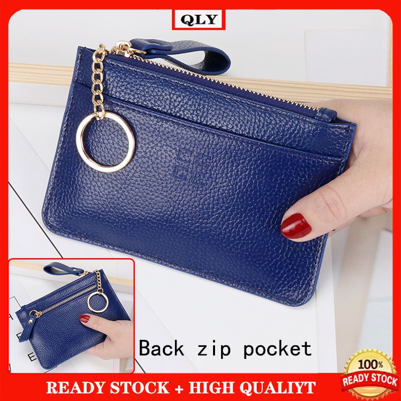 Three Layer Soft Leather Coin Purse Women Mini Zipper Pouch Key Case ...
