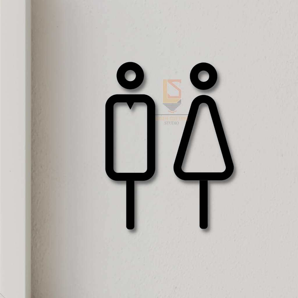 Embossed Acrylic Toilet Sign Board | Embossed Toilet Board | Toilet ...