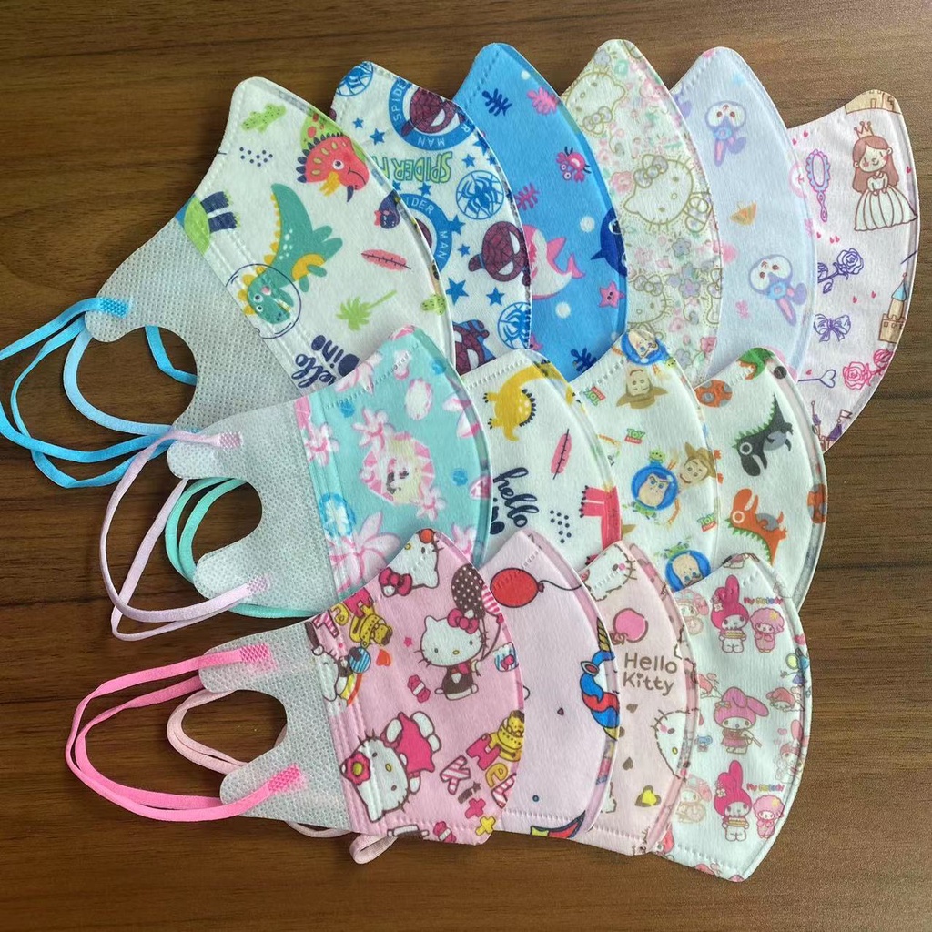 Elsa HelloKitty BabyShark Spiderman Buzz Lightyear Face Mask for 3 ...