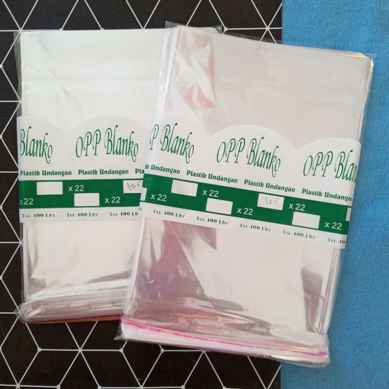 Plastic Invitation/OPP Blank 15,5 x 22 cm (Contains 100 sheets ...