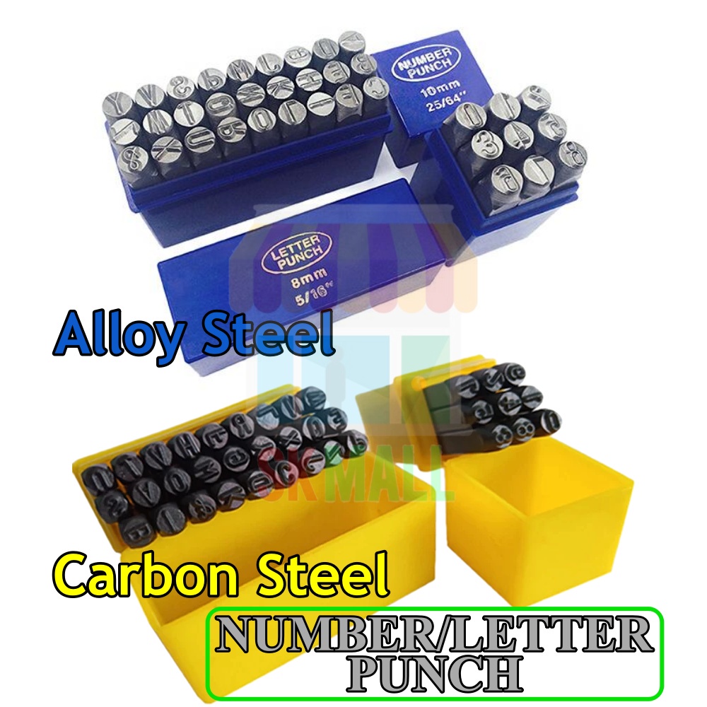 9/27pcs Alloy/Carbon Steel 0-9 A-Z Number Letter Alphabet Punch Punches ...