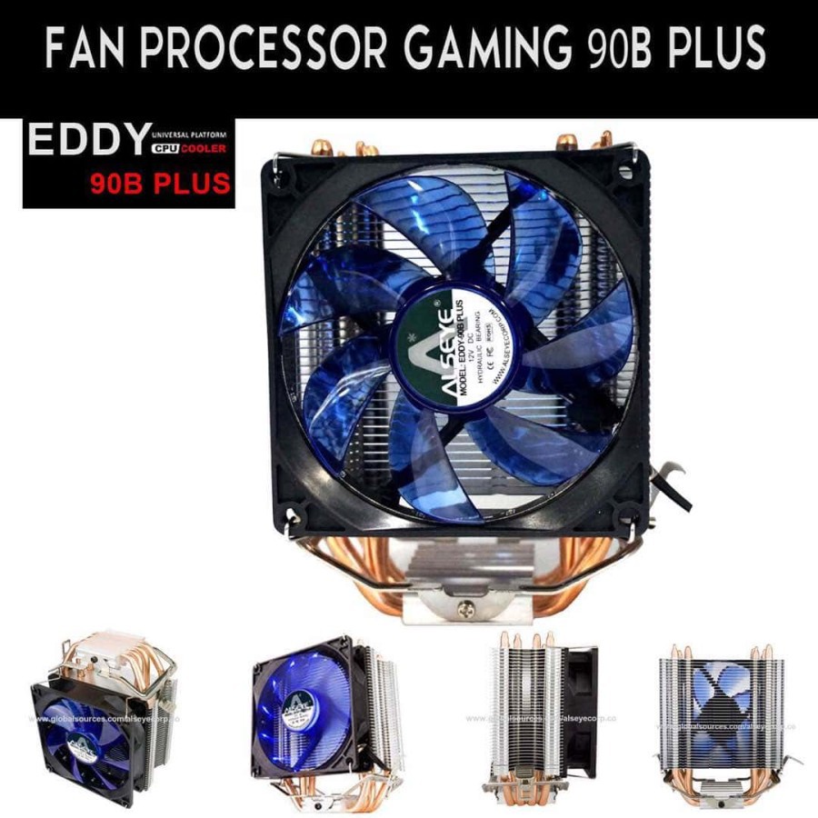 Fan Processor Gaming Alseye Eddy-90B-Plus (1X 9cm Fan) 4pipe Copper ...