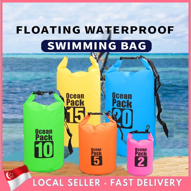 PVC Waterproof Bag 5L 10L 20L Outdoor Swimming Bag Diving Compression ...