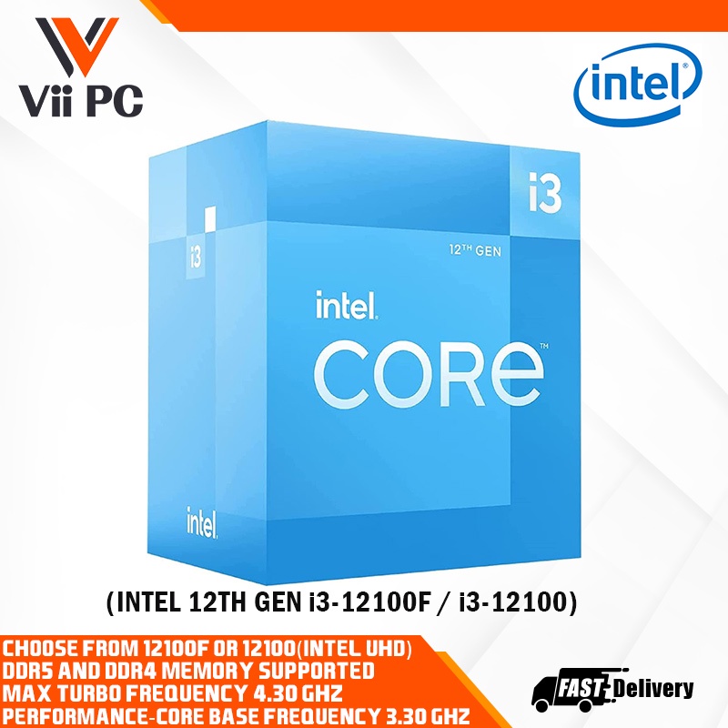 [LOCAL STOCK] INTEL i3-12100F, i3-12100 with Intel UHD Graphics 730 ...