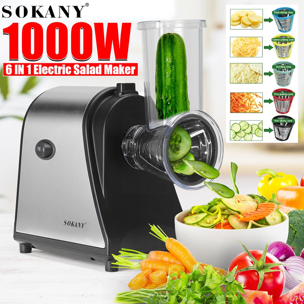 Multifunctional Electric Salad Fruit Vegetable Slicer Cutter Carrot ...