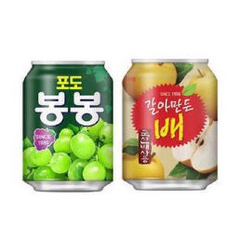 Korea Haitai Bon Bon Grape Pear/Peach Juice Drink 238ml/340ML 韩国海太葡萄/梨子 ...