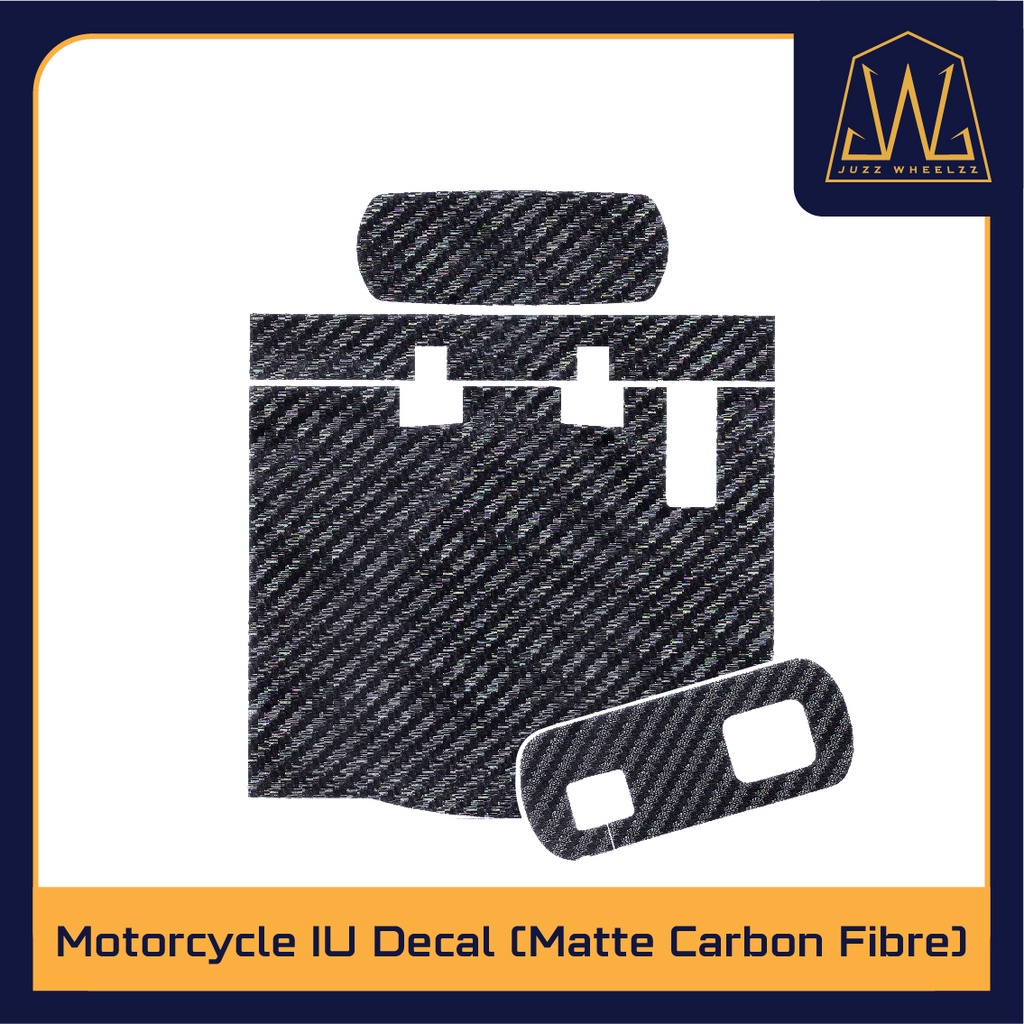 Motorcycle IU Sticker Top Front and Back ( Matte Carbon Fibre ...