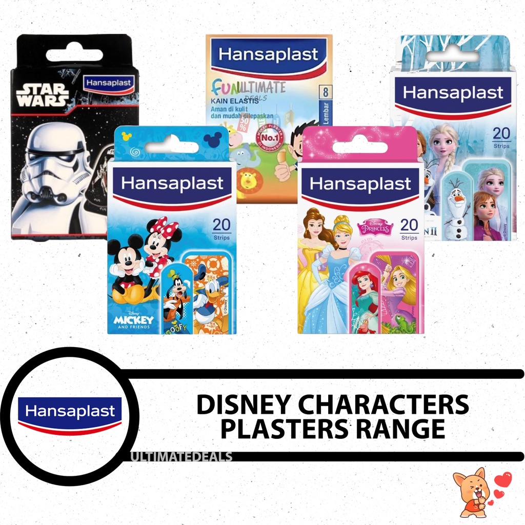 Hansaplast Disney Cartoon Characters Plaster (Mickey/Frozen/Princess ...