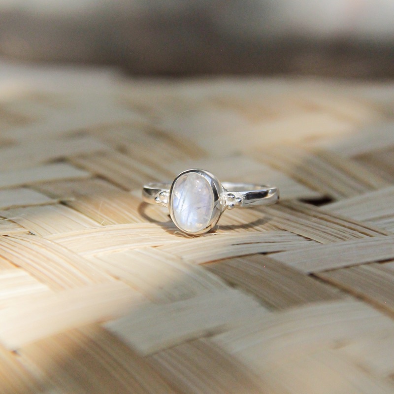 Genuine 925 Moonstone Silver Ring for Women | Shopee Singapore