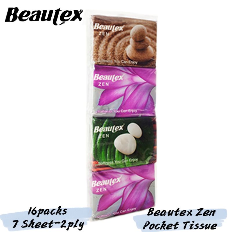 [TKM] Beautex Zen Pocket Tissue (16packs x 7 Sheet) | Shopee Singapore