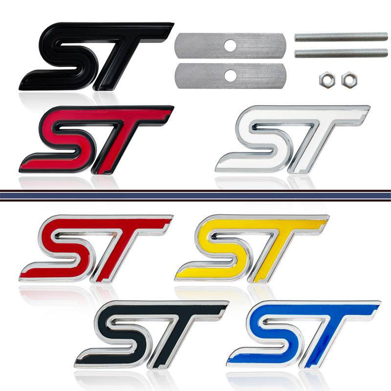 Car Sticker ST Emblem Auto Rear Trunk Badge Decal For Ford Focus 1 2 3 ...