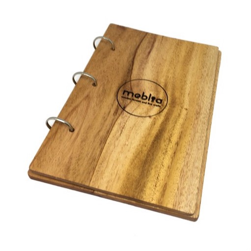 KAYU [Free Engraving] Maya Wooden Menu A4 Wooden Menu Book A4 Wooden ...