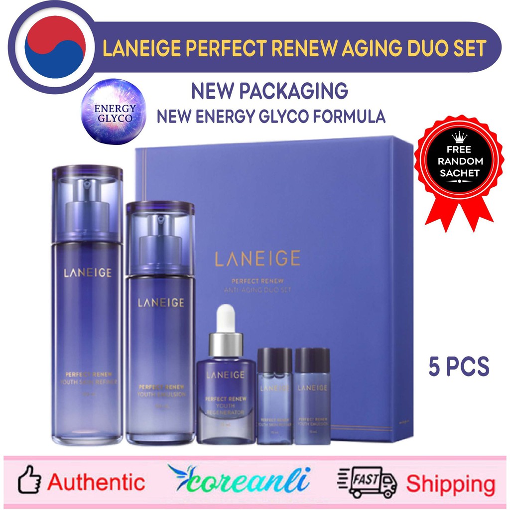 Laneige Perfect Renew Anti Aging Duo Special Box Set Skin Refiner ...