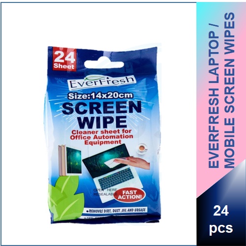 EverFresh Laptop / Mobile Screen Wipes, 24s I Wet Wipes | Shopee Singapore