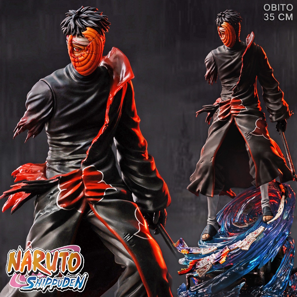 CW Studio Naruto Shippuden Ninja Uchiha Obito Tobi Kakashi Resin Statue ...