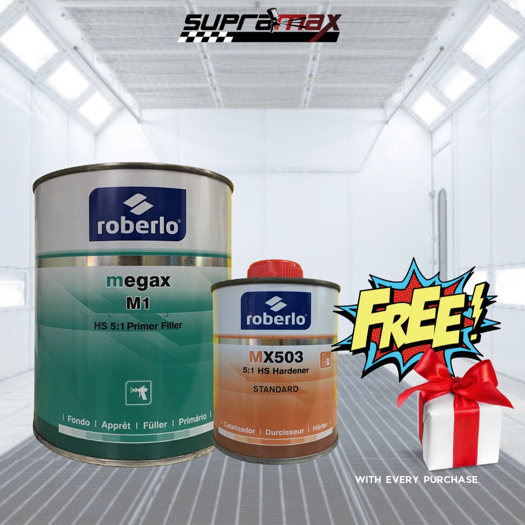 ROBERLO MEGAX M1 PRIMER 5:1 & HARDENER (LIGHT GREY) | Shopee Singapore