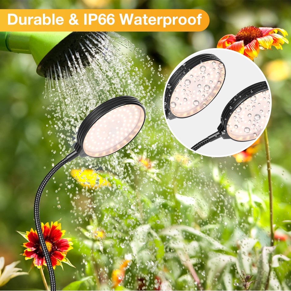 Round Red+Blue/Sunlight Plant Grow Light Full Spectrum Grow Phyto Lamp ...