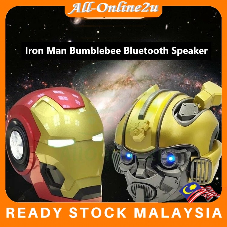 Bumblebee Iron Man Bluetooth Bass Speaker Super Hero Cartoon Wireless ...