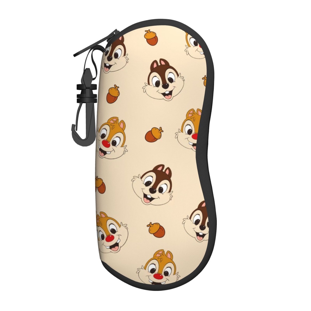 Disney Chip N Dale Sunglasses Soft Case Portable Travel Zipper Glasses Case Eyeglass Safety