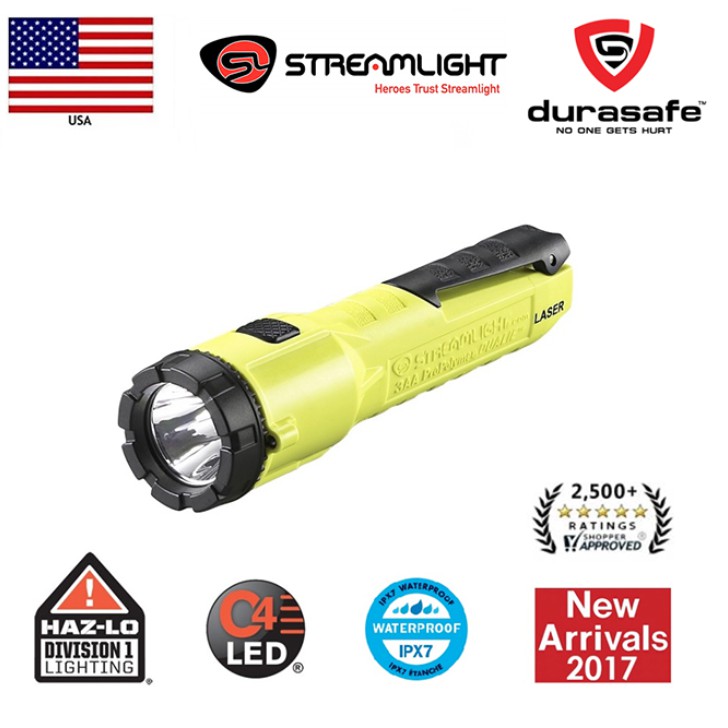 STREAMLIGHT 68760 Dualie Laser LED Yellow Flashlight Intrinsically Safe ...